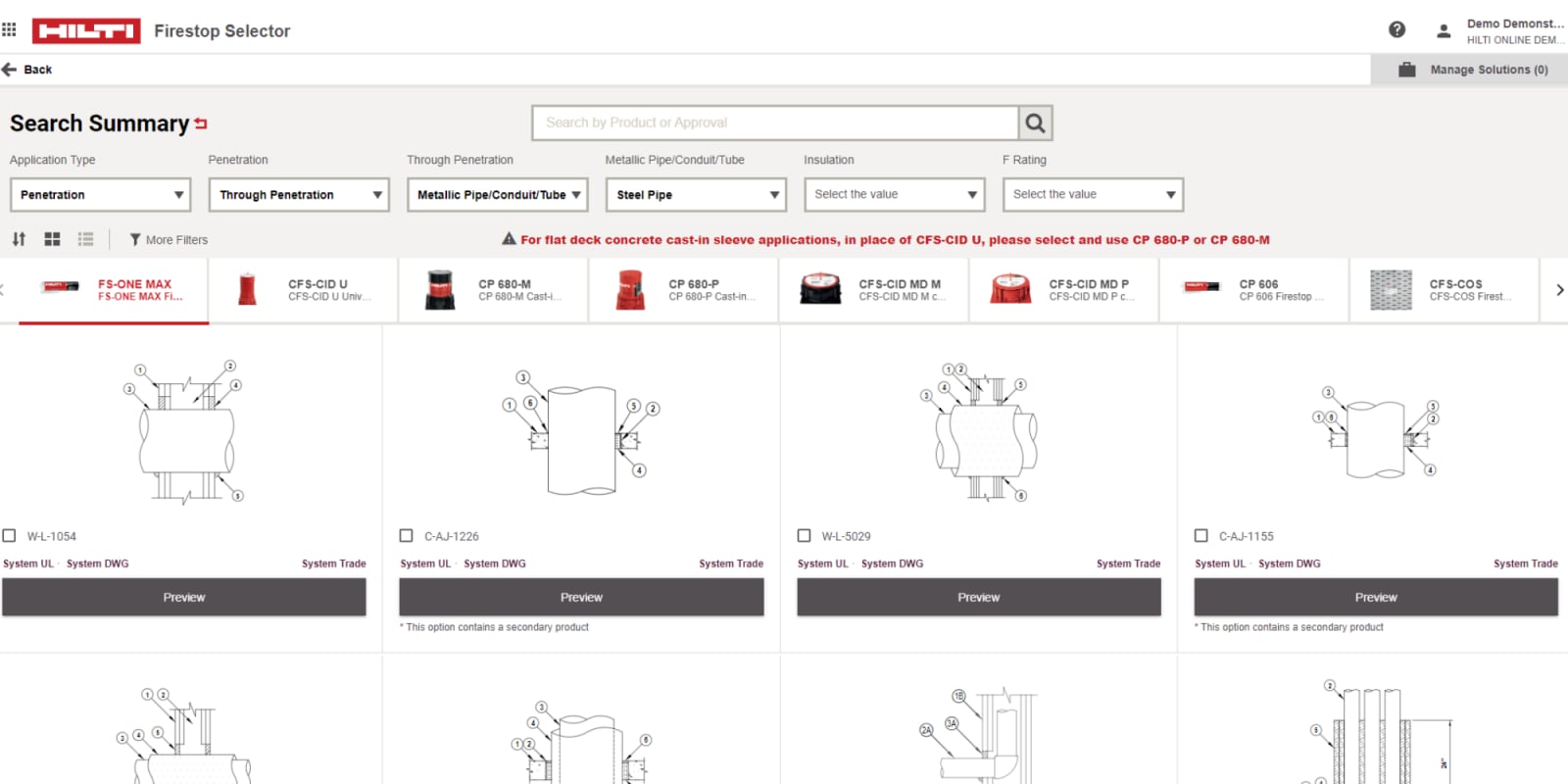 Firestop Selector - Hilti USA