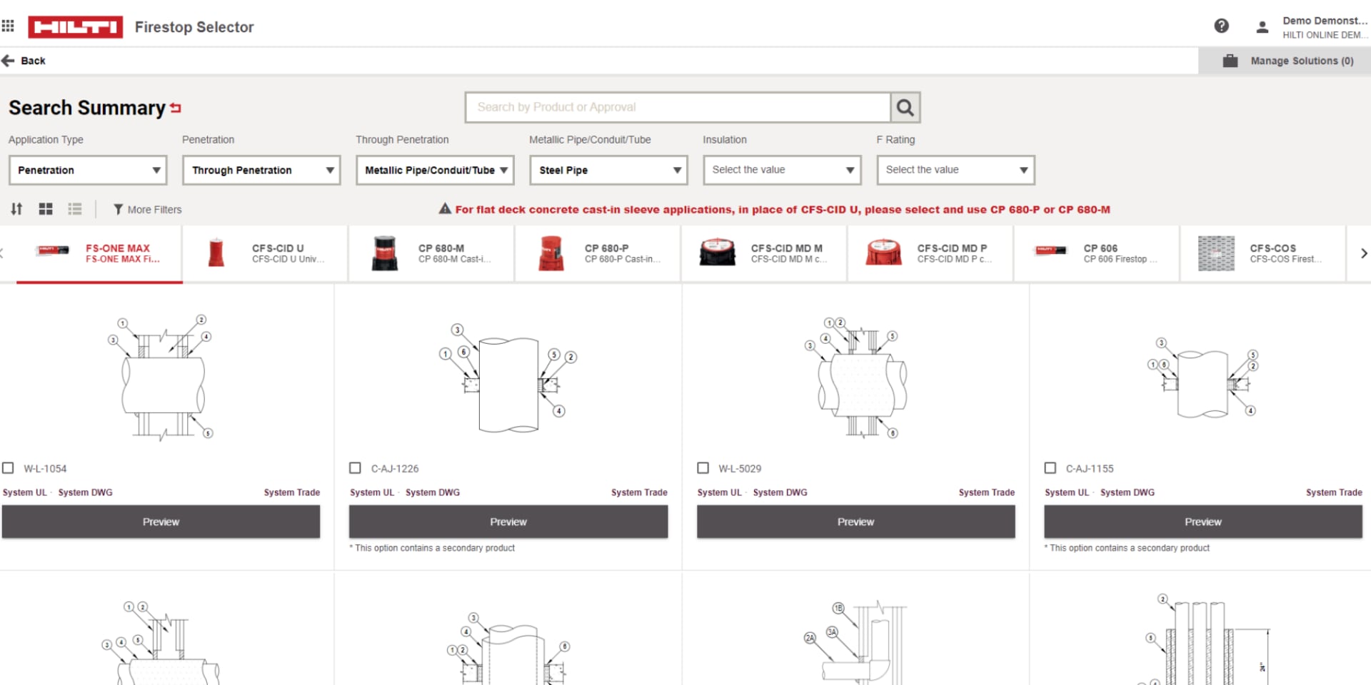 Firestop Selector - Hilti USA