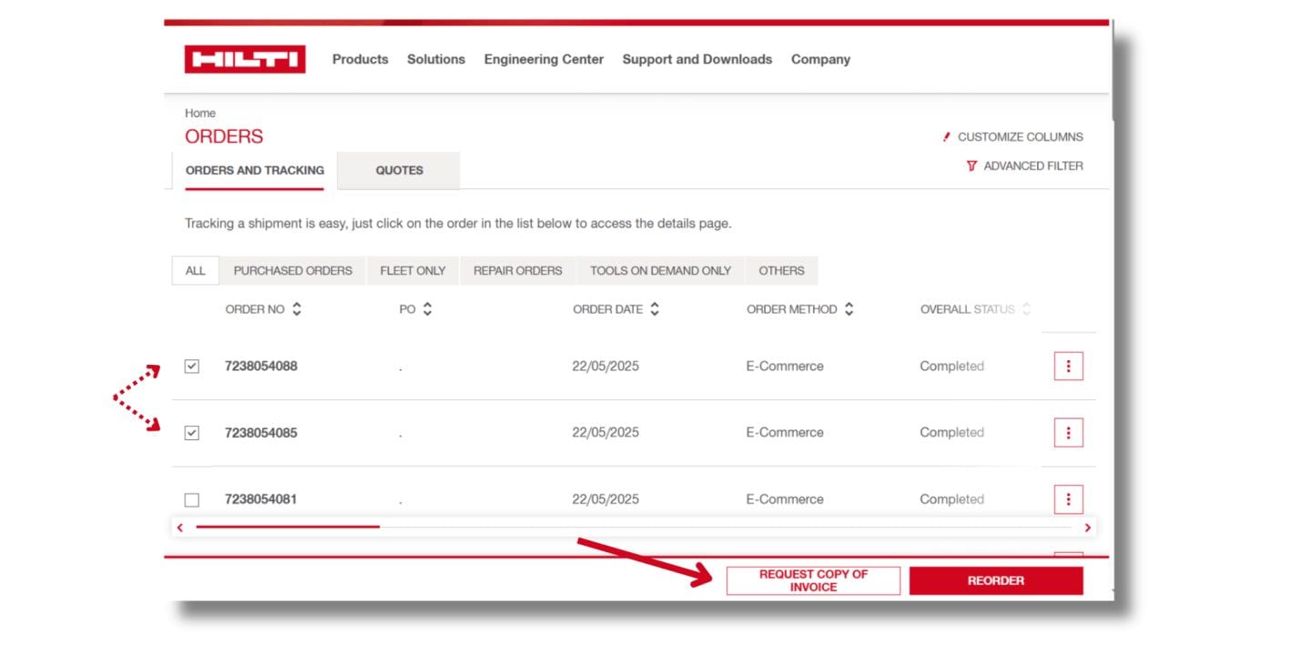 Sign Up to receive invoices by email