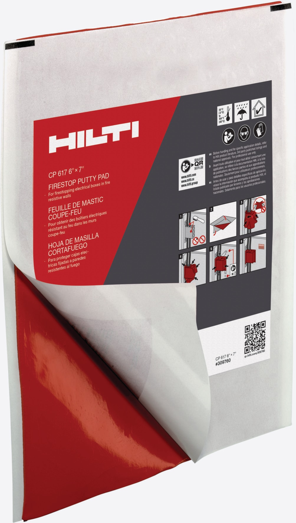 CP 617 Firestop Putty Pad - Firestop putties - Hilti USA