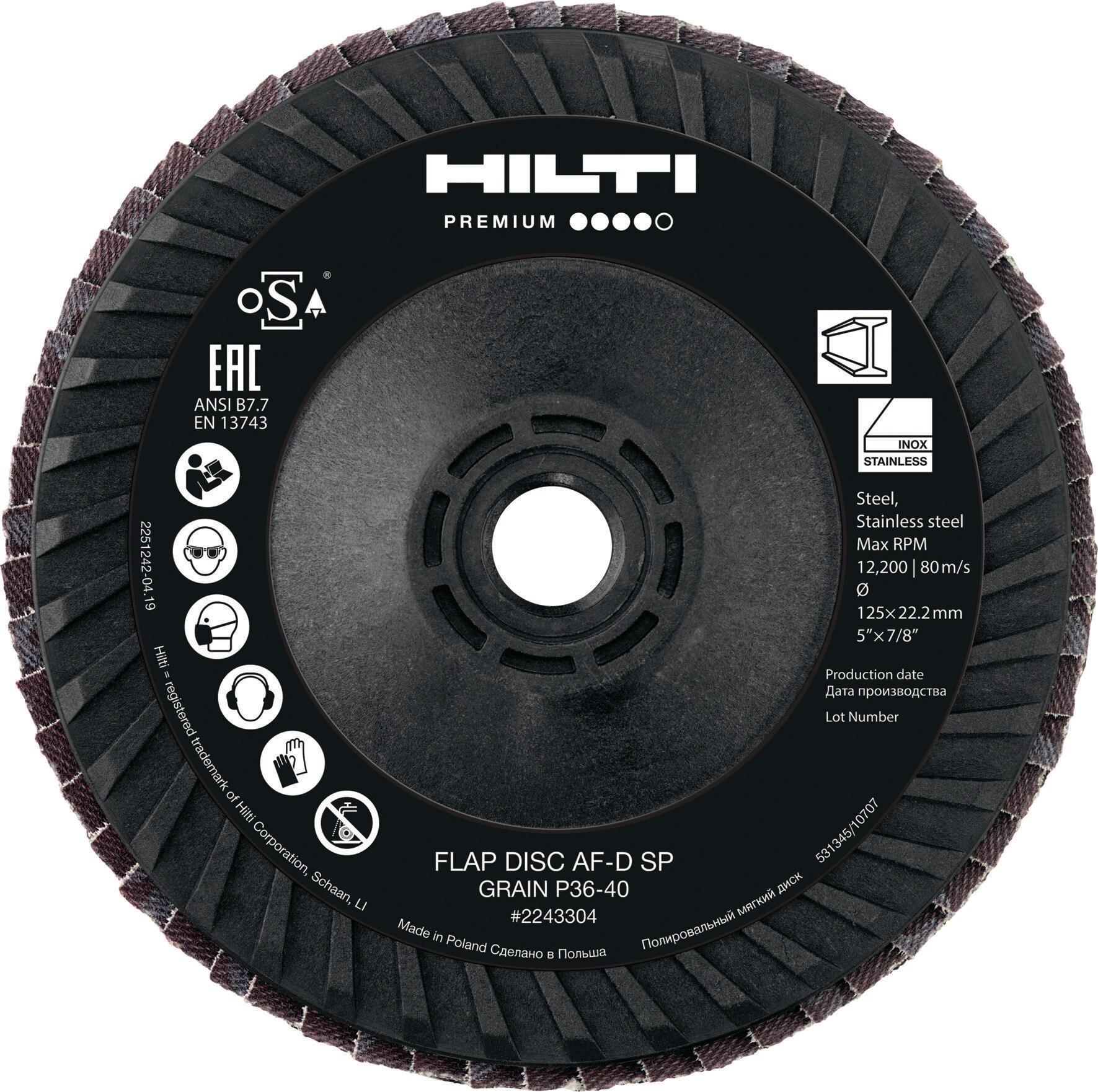 AF-D FT PL SP Flap disc - Abrasives - Hilti USA