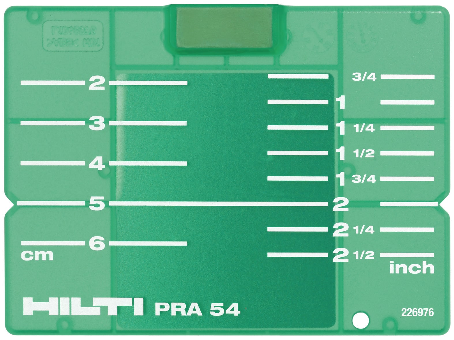 Target plate - imperial/metric PRA 54 - Receivers and target plates ...